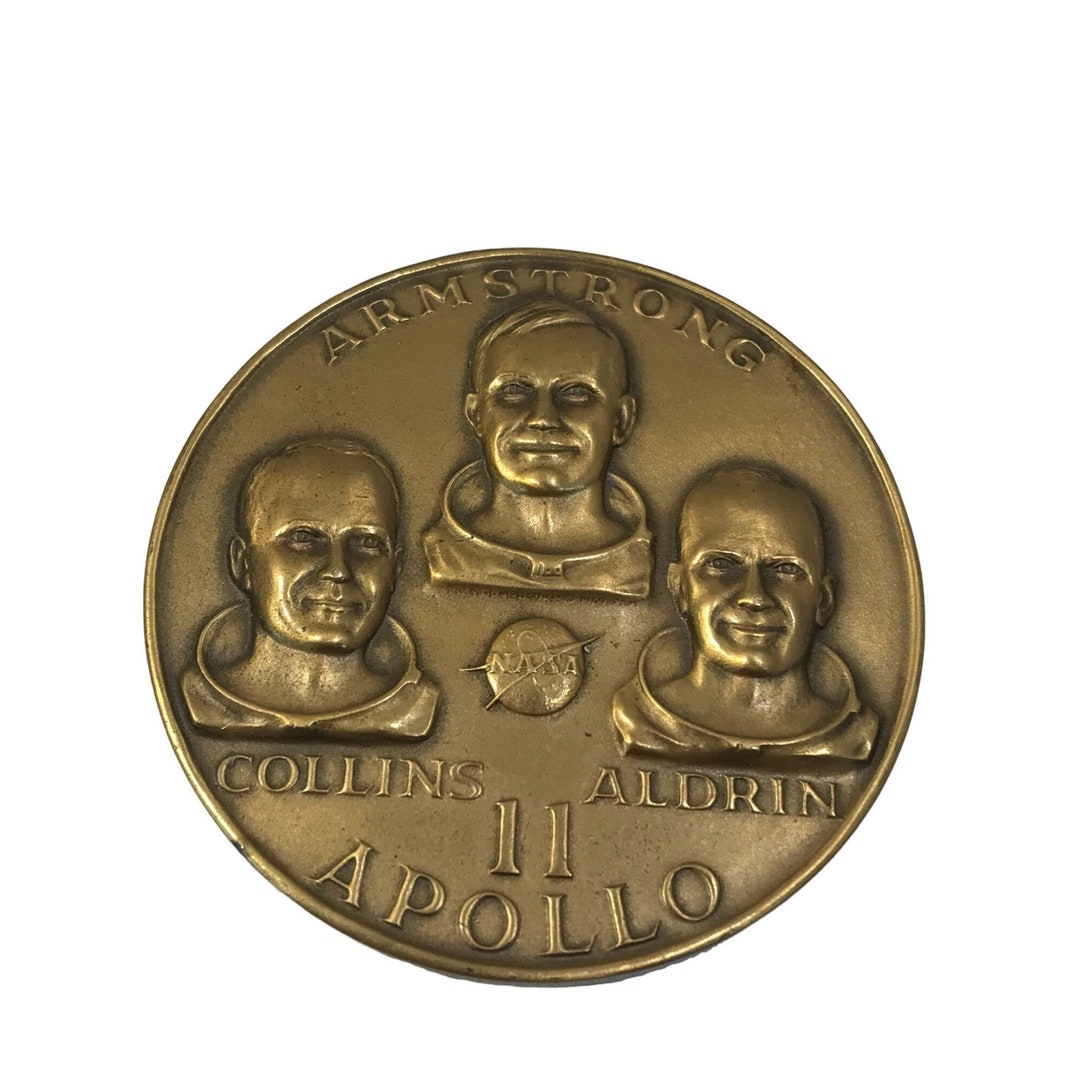 Apollo 11 Lunar Landing 1969 Commemorative Medal, Bronze 2.5" Space ...