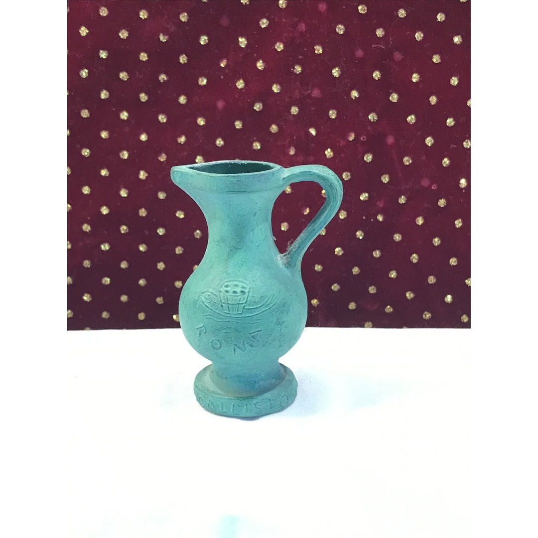 Antique Roman Bronze Small Pitcher, Chi Rho Alpha Omega Inscription - Etsy