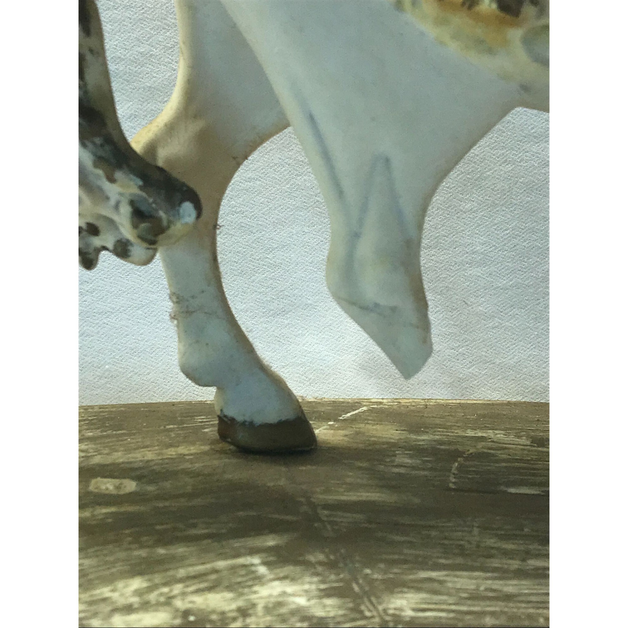 Distressed Ceramic Carousel Horse on Wood Base - Vintage Decor - Etsy