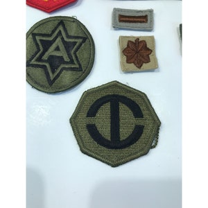 Vintage US Army Military Patch Lot, 7 Pieces Military Uniform ...