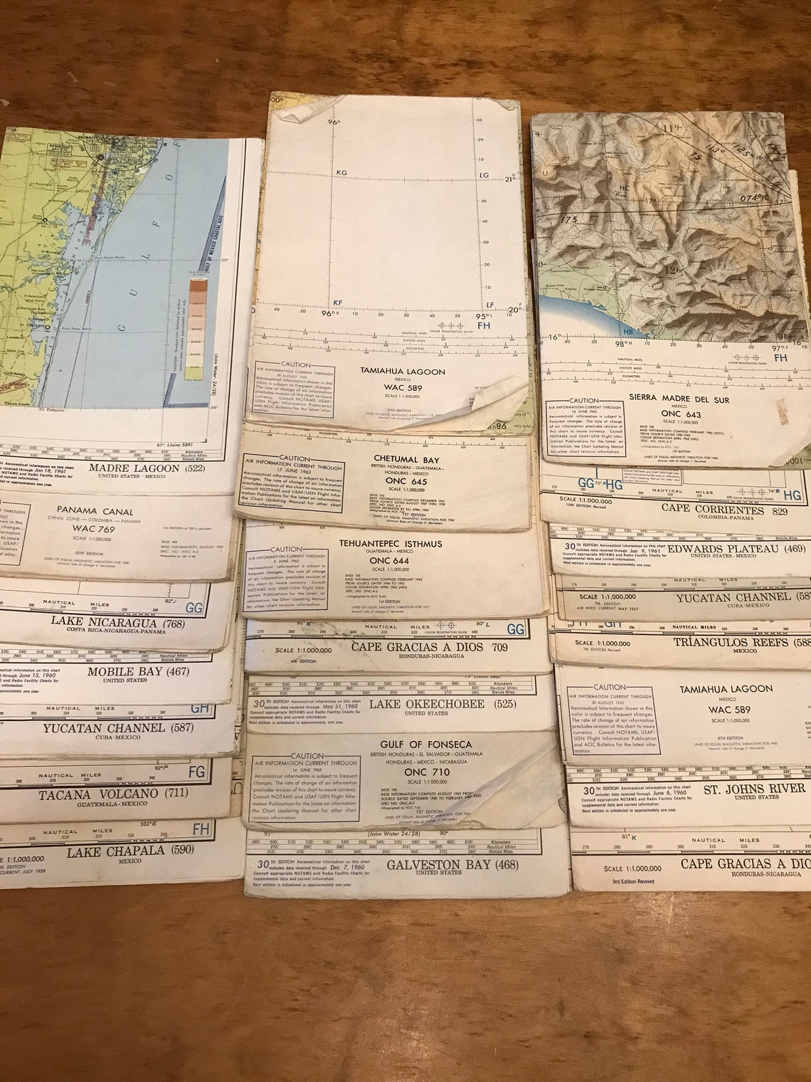 Vintage Aeronautical Chart 1950s 1960s Era Flight Map Charts - Etsy