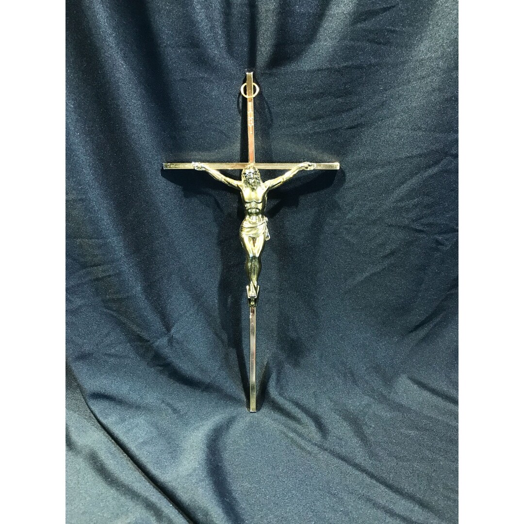 Brass 10 Crucifix, Jesus Cross, Wall Hanging - Etsy