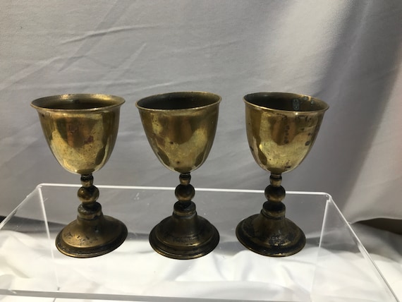 Brass Communion Cups
