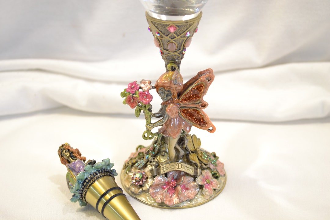 Kirks Folly Fairy Dream Goblet and Bottle Stopper, Rare Collectible ...
