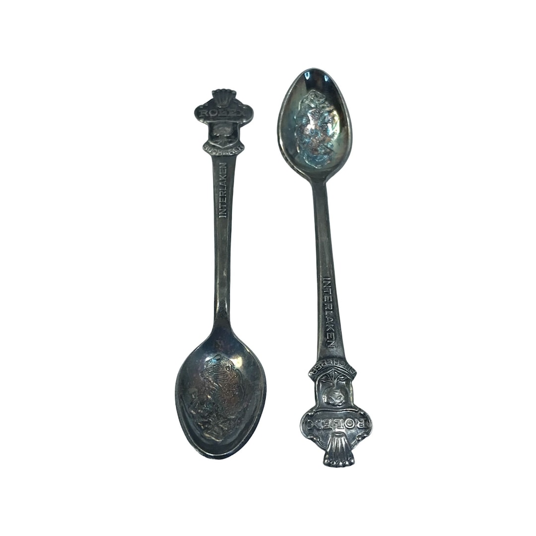 Vintage Rolex Silver Collectible Spoon Set, Interlaken Bucherer of ...