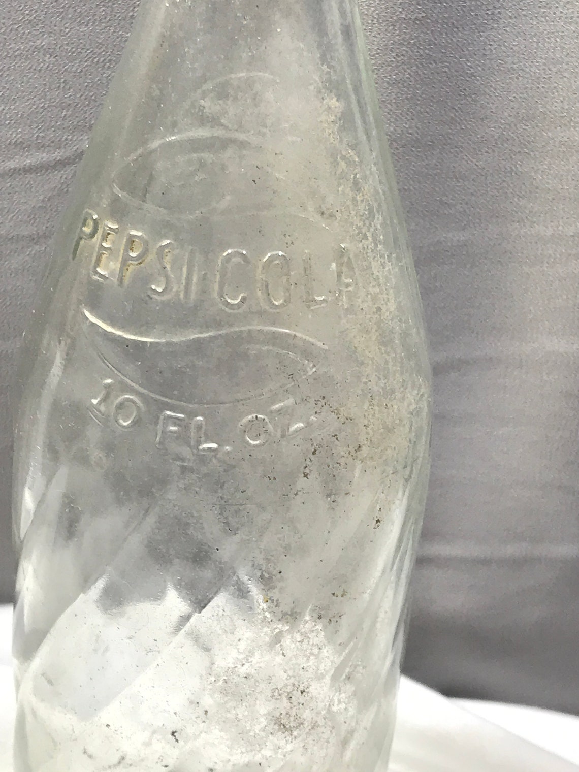 Pepsi bottle clear antique soda bottle vintage PepsiCola 10 | Etsy