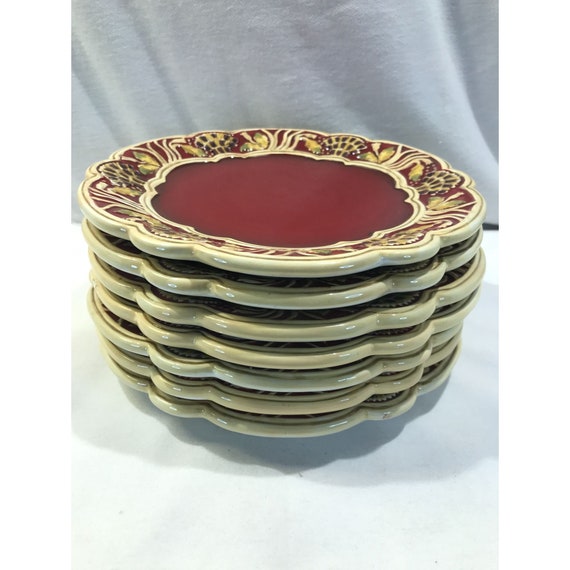 8 Inch Plate Set MWW Market Salad or Bread Plate Set of 7 - Etsy