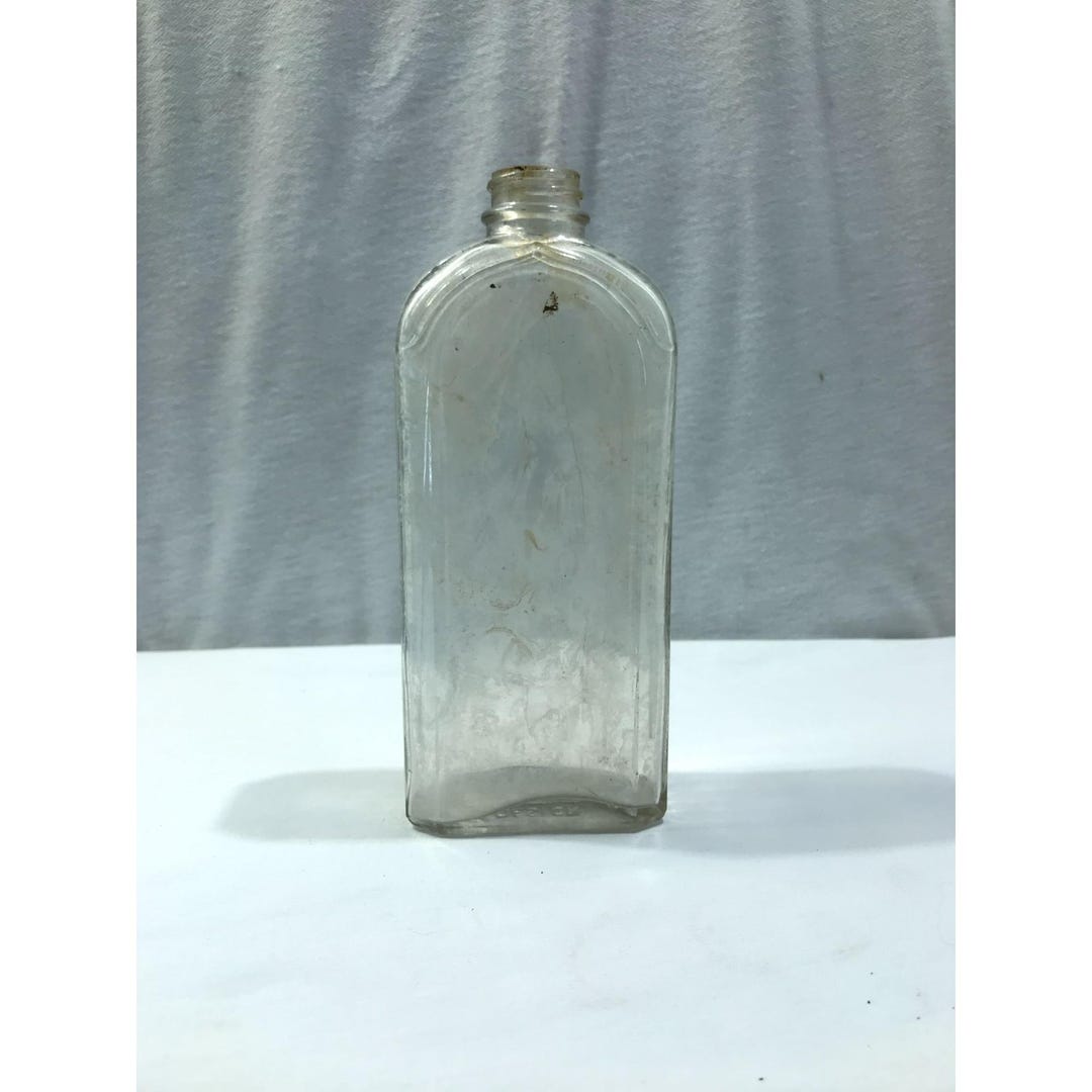 Vintage Clear Glass Ribbed Bottle: Design Pat 92486, 7.5" Tall - Etsy UK