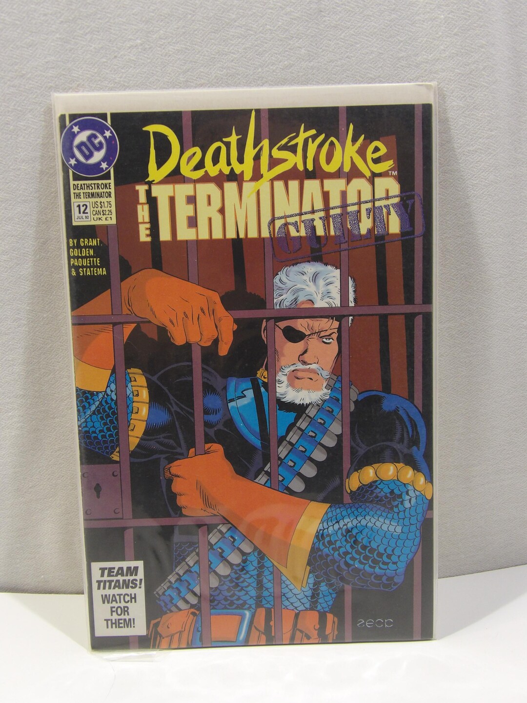 Vintage DC Comic Book, Deathstroke the Terminator, Guilty, No 12 Jul ...