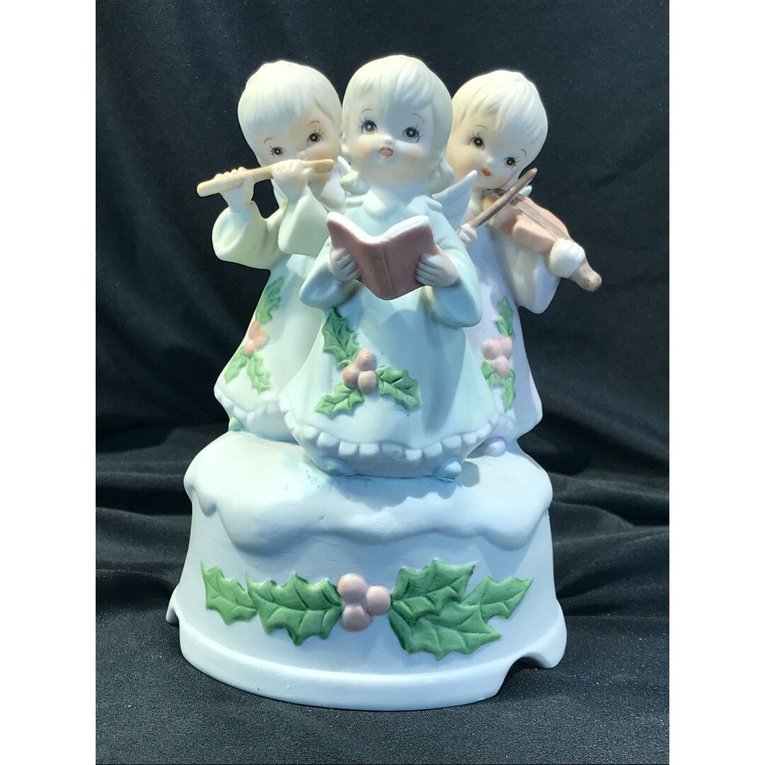 Lefton China Angel Music Box, 03445, Christopher Collection 1983 ...