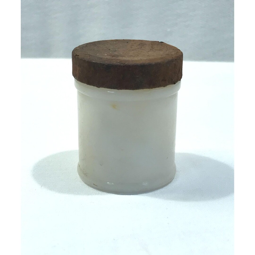 Vintage Mentholatum Jar With Lid, White Glass Small 2" Milk Glass ...