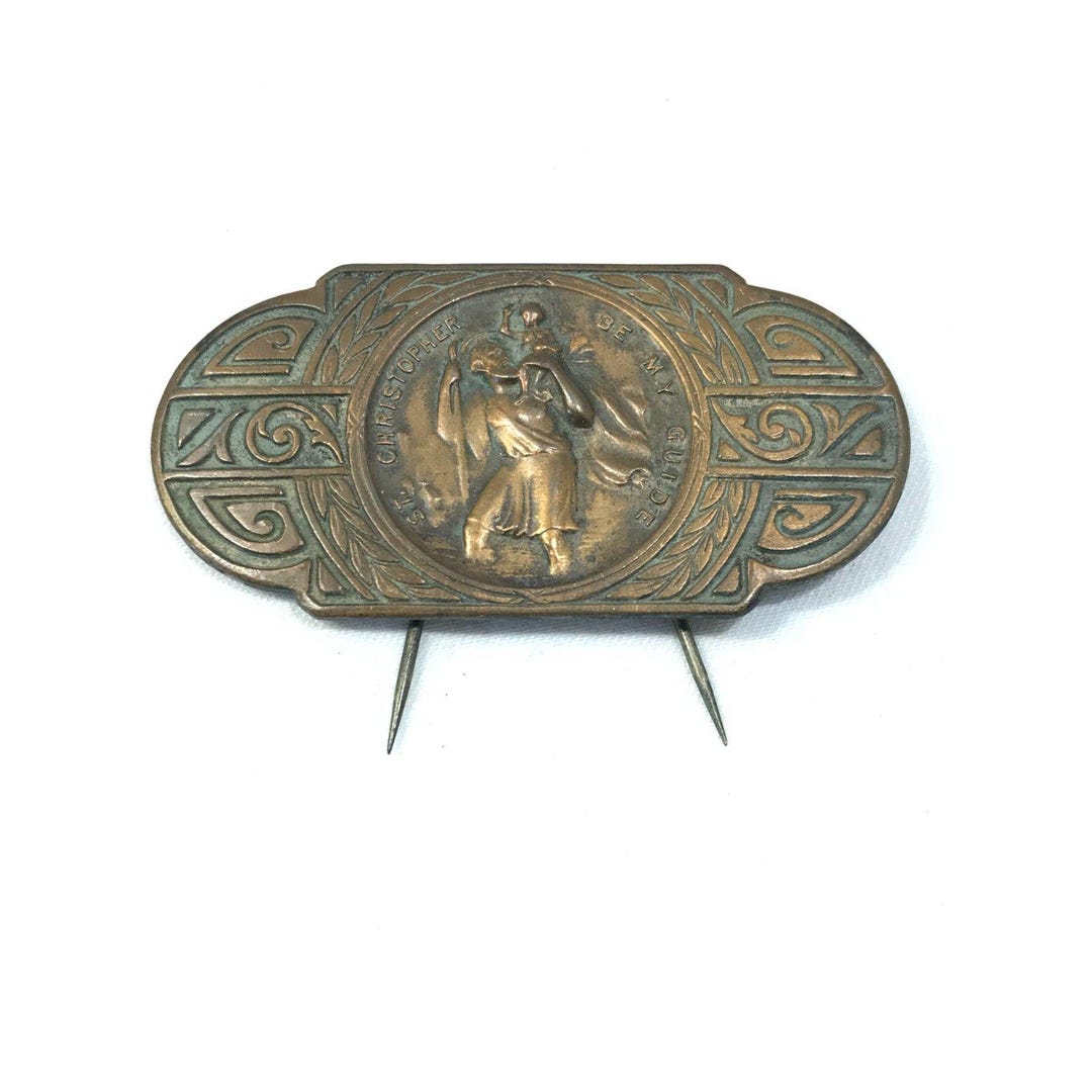 Vintage St. Christopher Be My Guide Car Vehicle Visor Pin Clip - Etsy