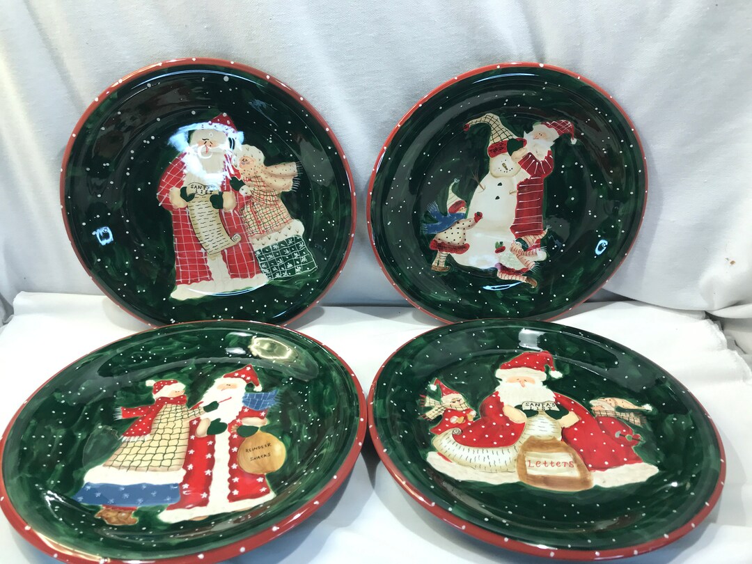Santa Mates by Noble Excellence Christmas Dinner Plate Set ...