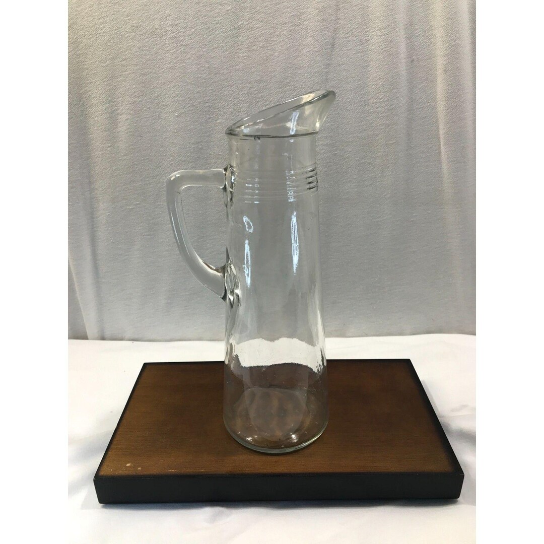 Vintage Prohibition Liquor Pitcher Bottle, Clear Glass, 10.5" - Etsy
