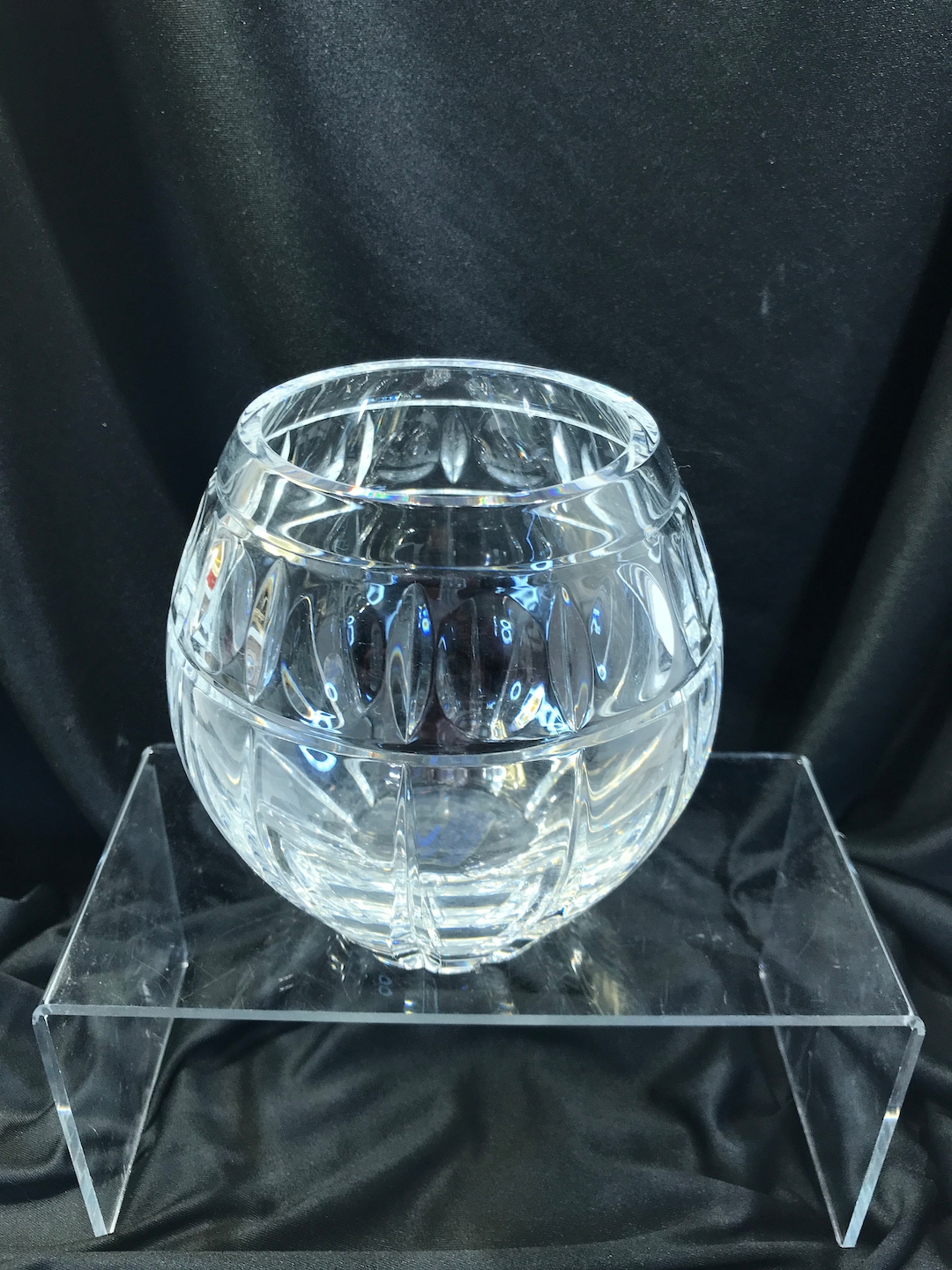 Royal Limited Crystal Rose Bowl Vase, 24% Lead Crystal, Hand Cut ...