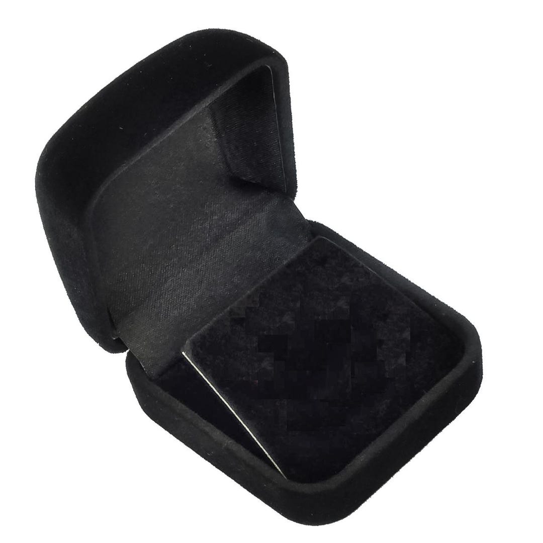 Black Flocked Velour Jewelry Boxes - Etsy