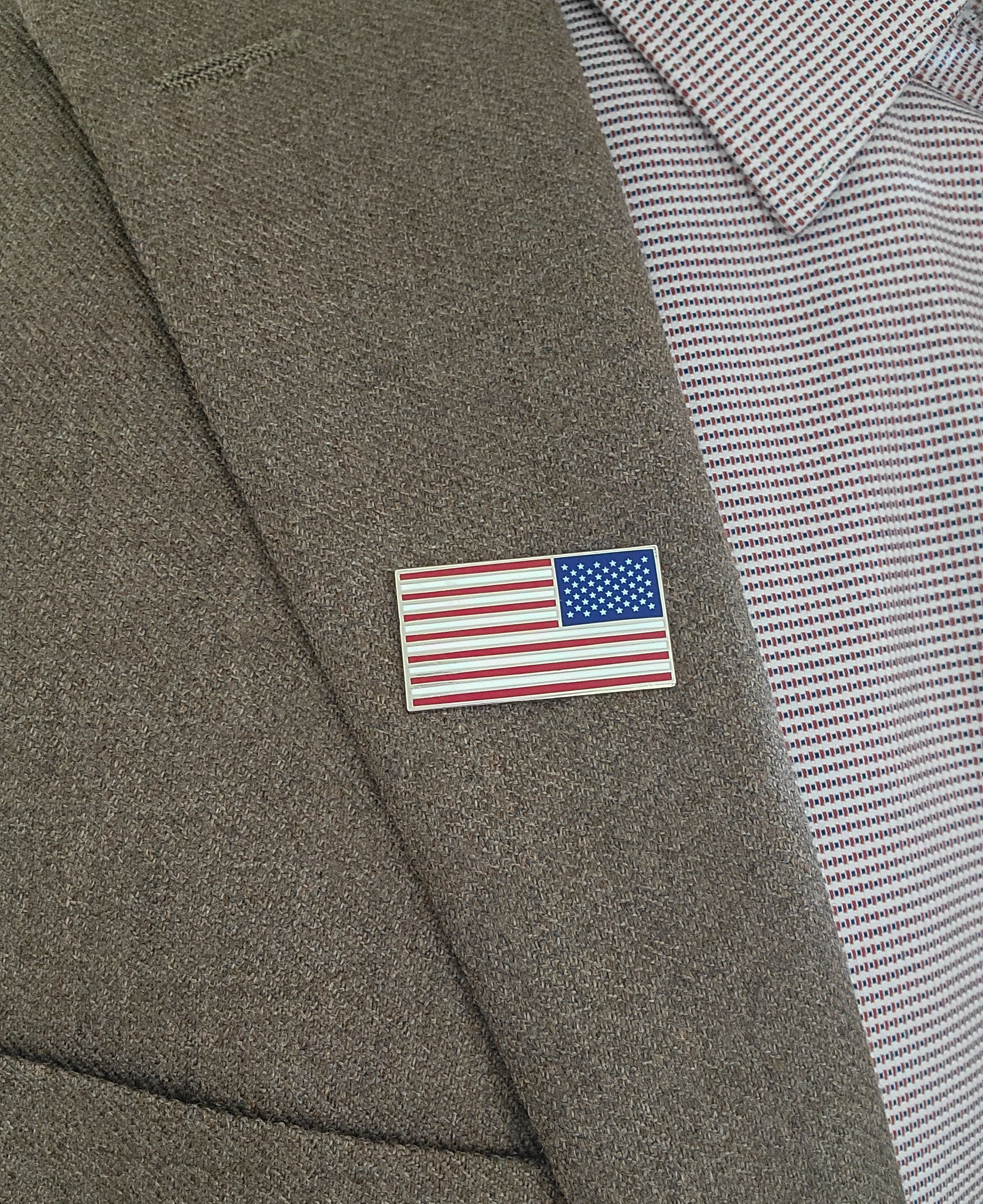 American USA Flag Enamel Lapel Pin with Magnetic Backing for | Etsy