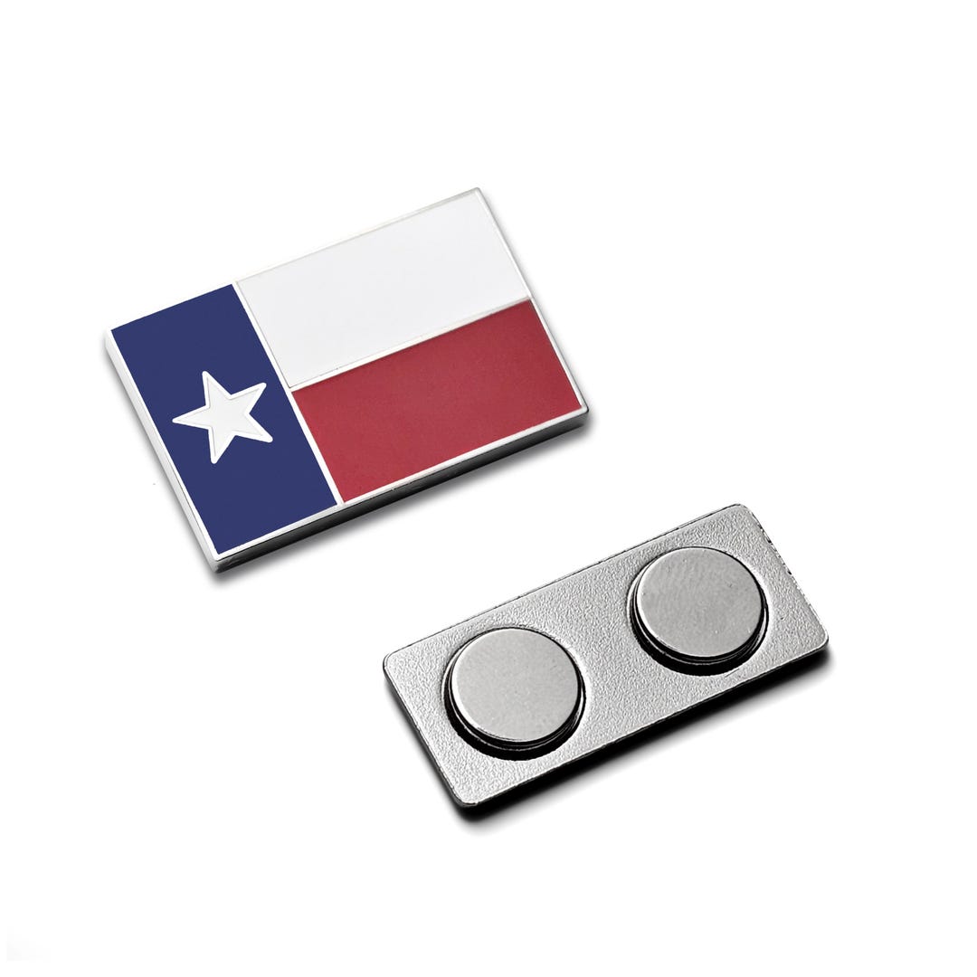 Texas Lone Star Flag Enamel Lapel Pin With Magnetic Backing for Jacket ...