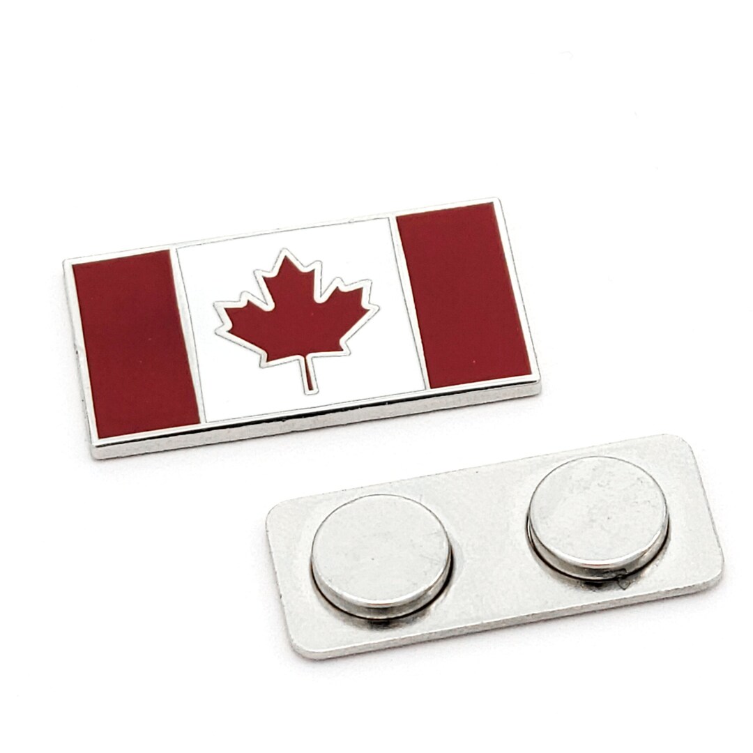 Canadian Canada Flag Enamel Lapel Pin With Magnetic Backing for Jacket ...