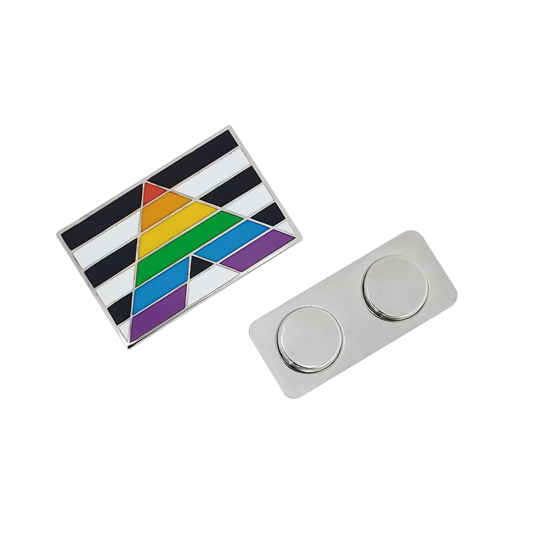 Straight Ally Cisgender Alliance PFLAG GLAAD Pride LGBTQIA+ Enamel ...