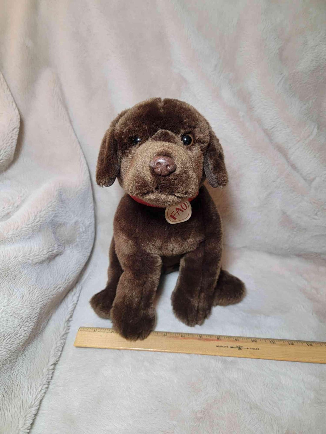 FAO Chocolate Lab Plush Dog - Etsy
