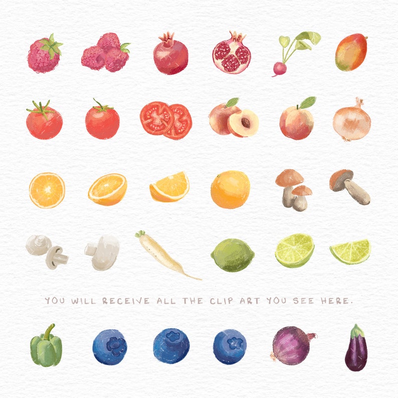 Fruits and Veggies Clip Art - Set #2 - Clip Art for Cooking or Cook ...