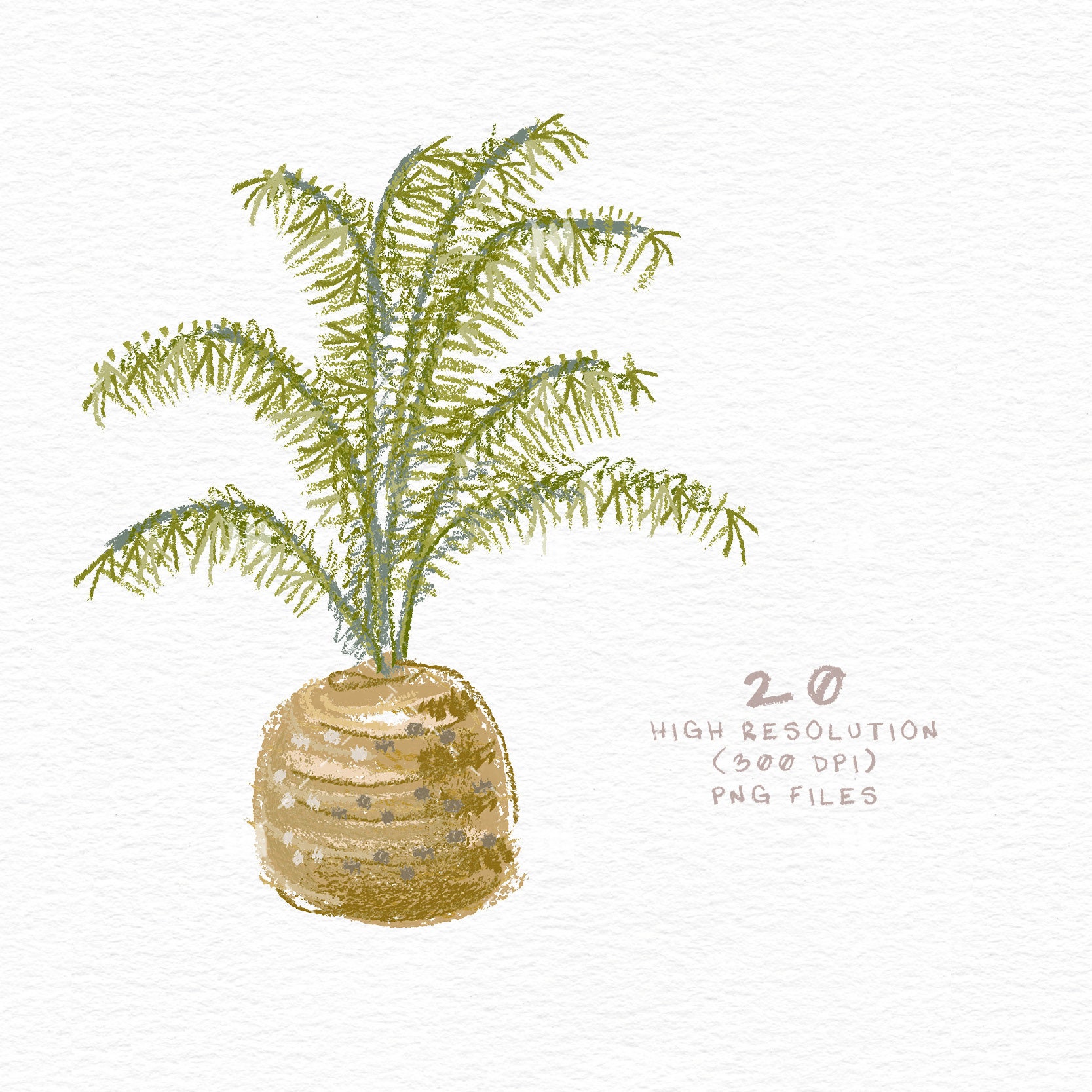 Prehistoric Plants Clip Art, 20 Different Prehistoric Plants, Set ...