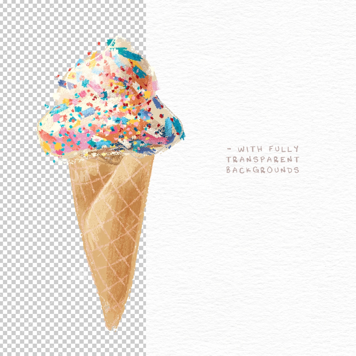 Ice Cream Cones and Scoops Clip Art - Clip Art for Ice Cream Party ...