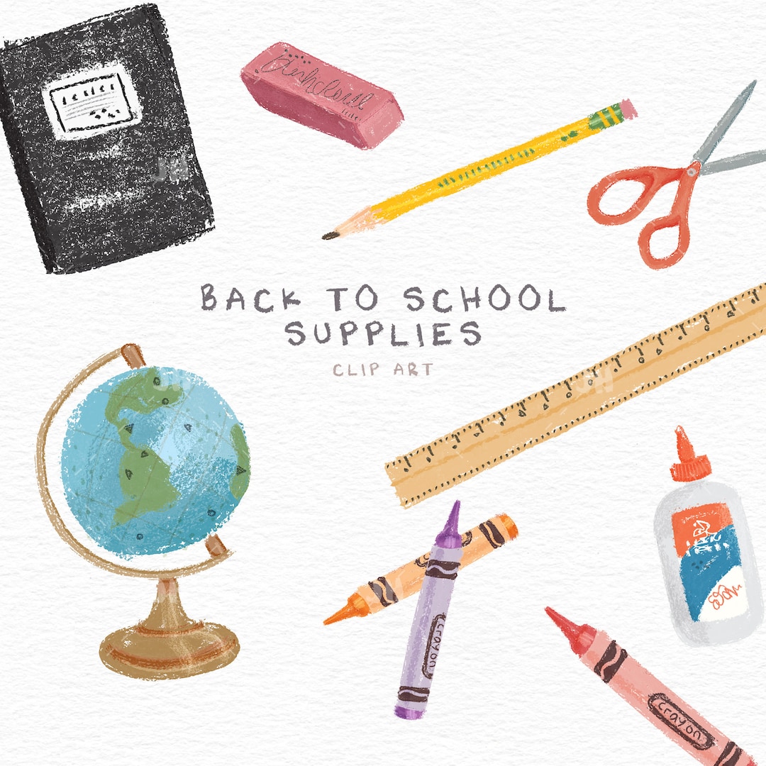 Back to School Clip Art Set, 21 Clipart Images, Instant Downloadable ...