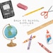 Back to School Clip Art Set, 21 Clipart Images, Instant Downloadable ...