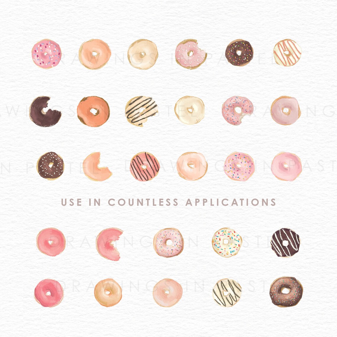 Complete Donut Set number 1 all 28 donuts Instant | Etsy