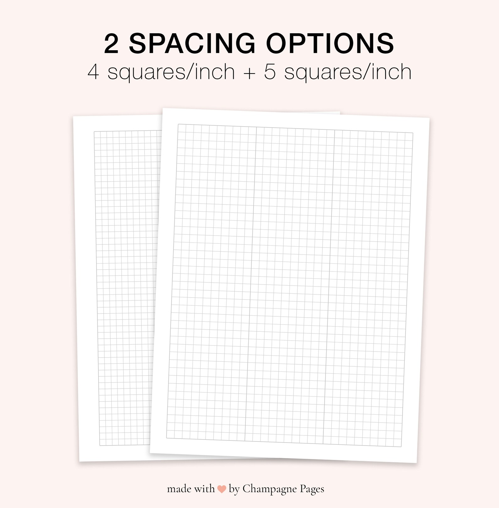 3 Column Graphing Paper Templates - 5x5, 4x4 Quad Ruled Grid Paper ...
