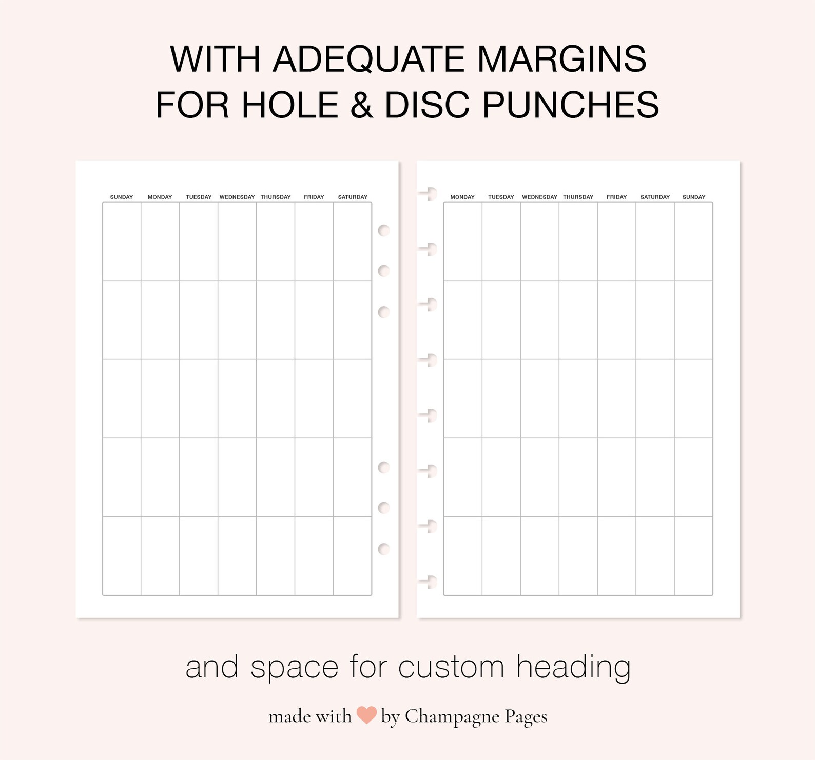 Minimalist Calendar Printable Bundle, Monthly Calendar PDF, Editable ...