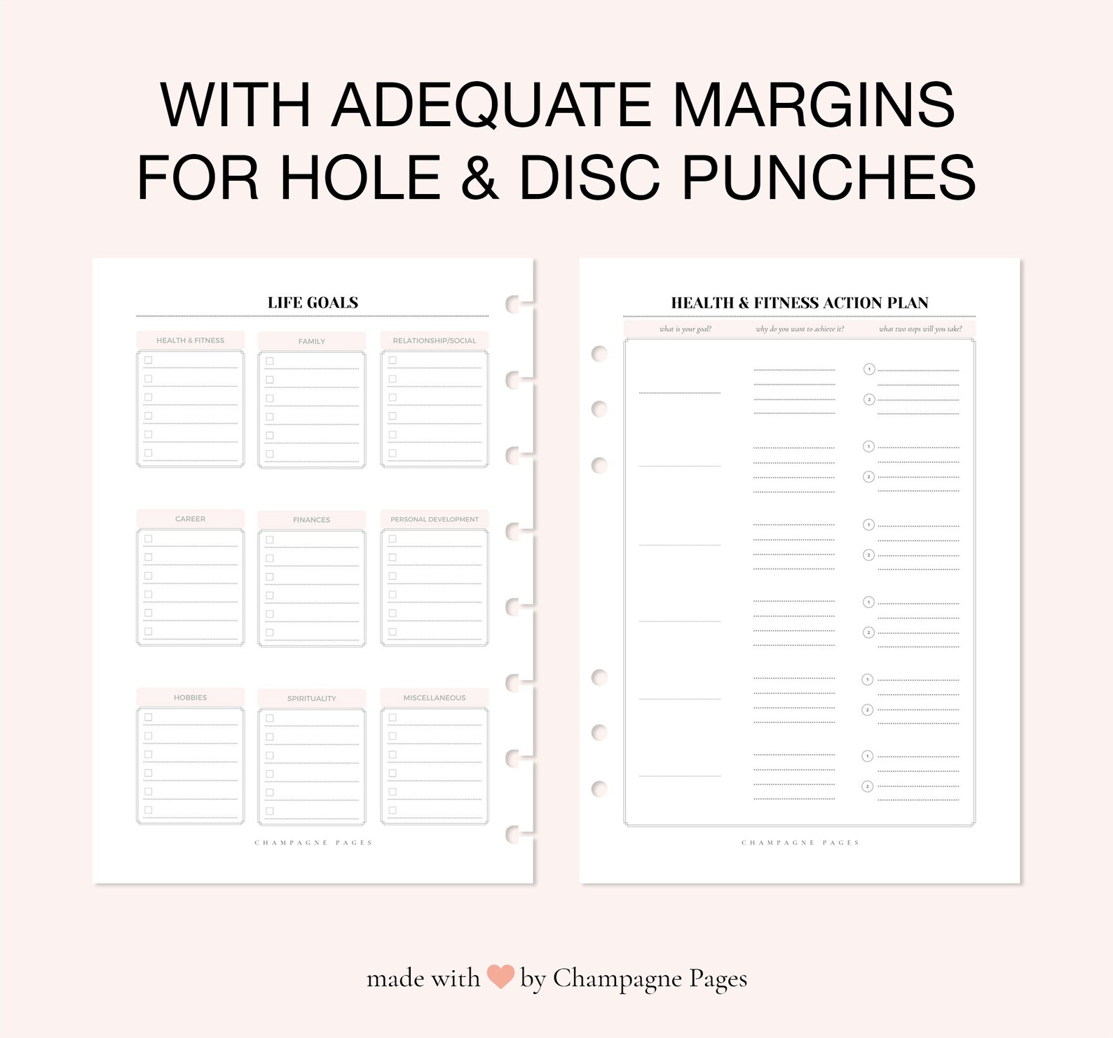 Life Goal Planner Bundle Printable PDF, Goal Setting Journal, Goal ...