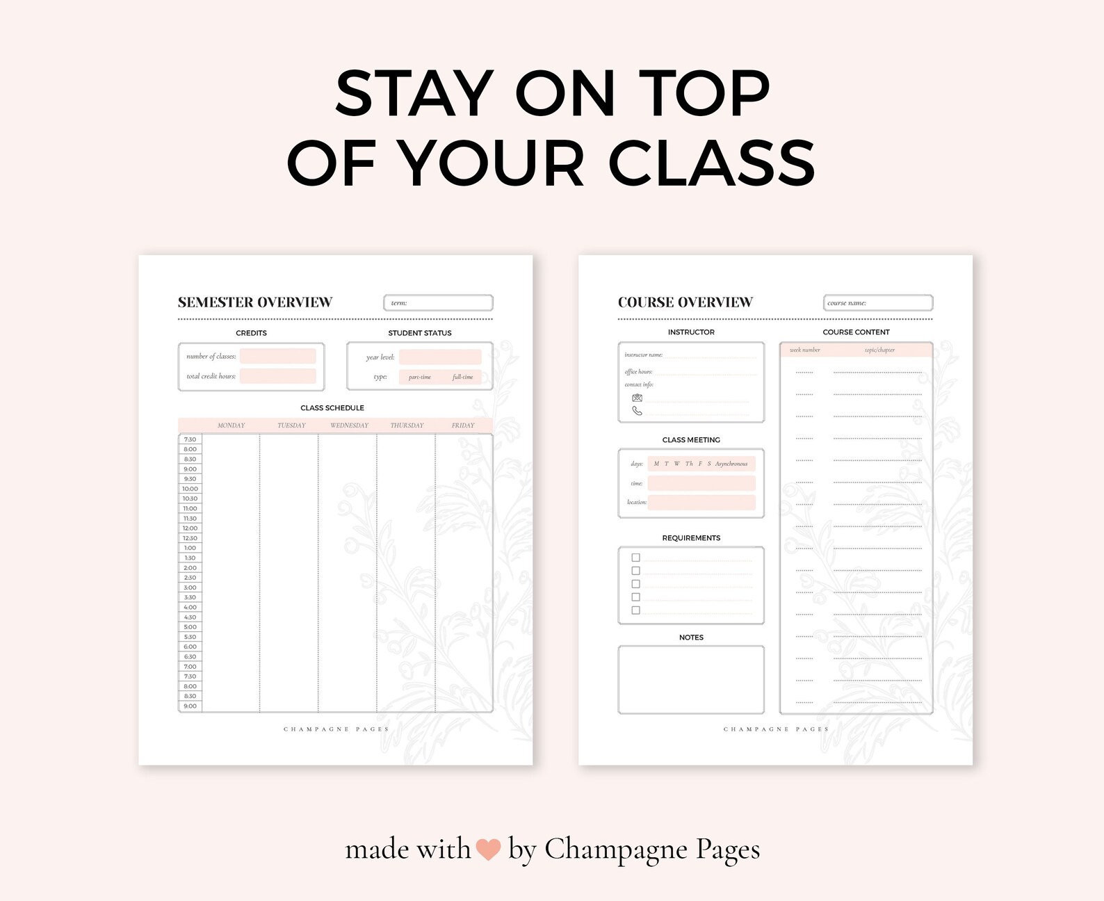 Student Digital Planner Study Planner Printable Goodnotes - Etsy