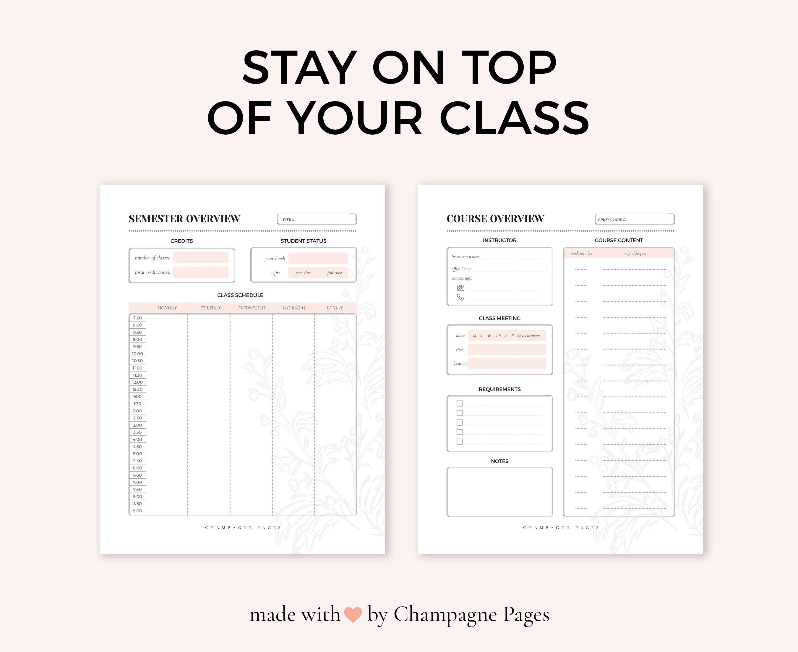 Student Digital Planner Study Planner Printable Goodnotes - Etsy