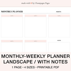 Minimalist Calendar Printable Bundle, Monthly Calendar PDF, Editable ...