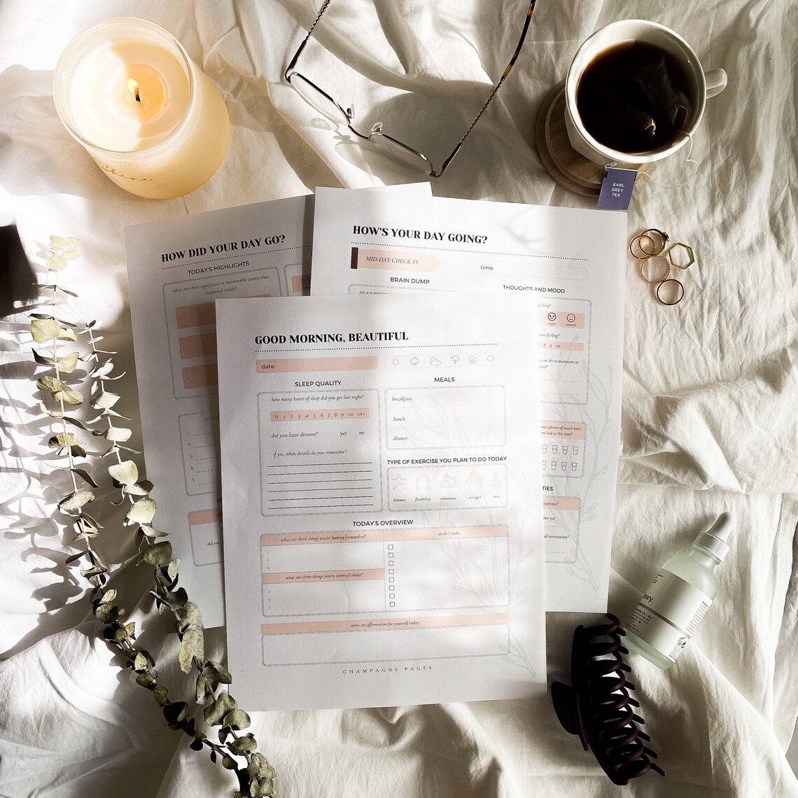 Printable Daily Self Care Planner, Self Care Journal, Self Care Routine ...