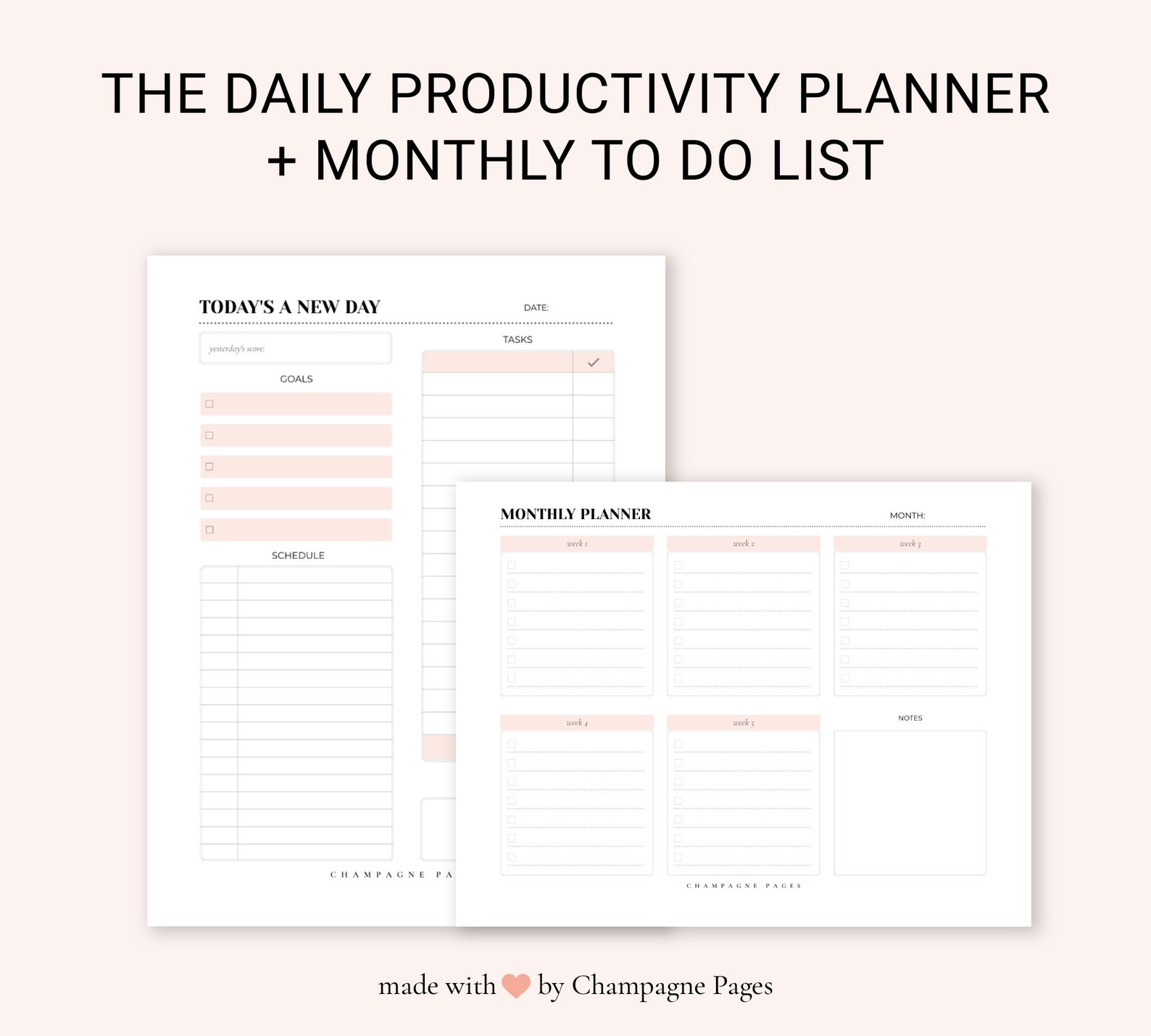 Productivity Planner Bundle, Productivity Tracker Pomodoro Tracker ...