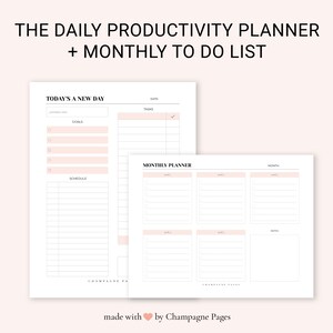 Productivity Planner Bundle, Productivity Tracker Pomodoro Tracker ...