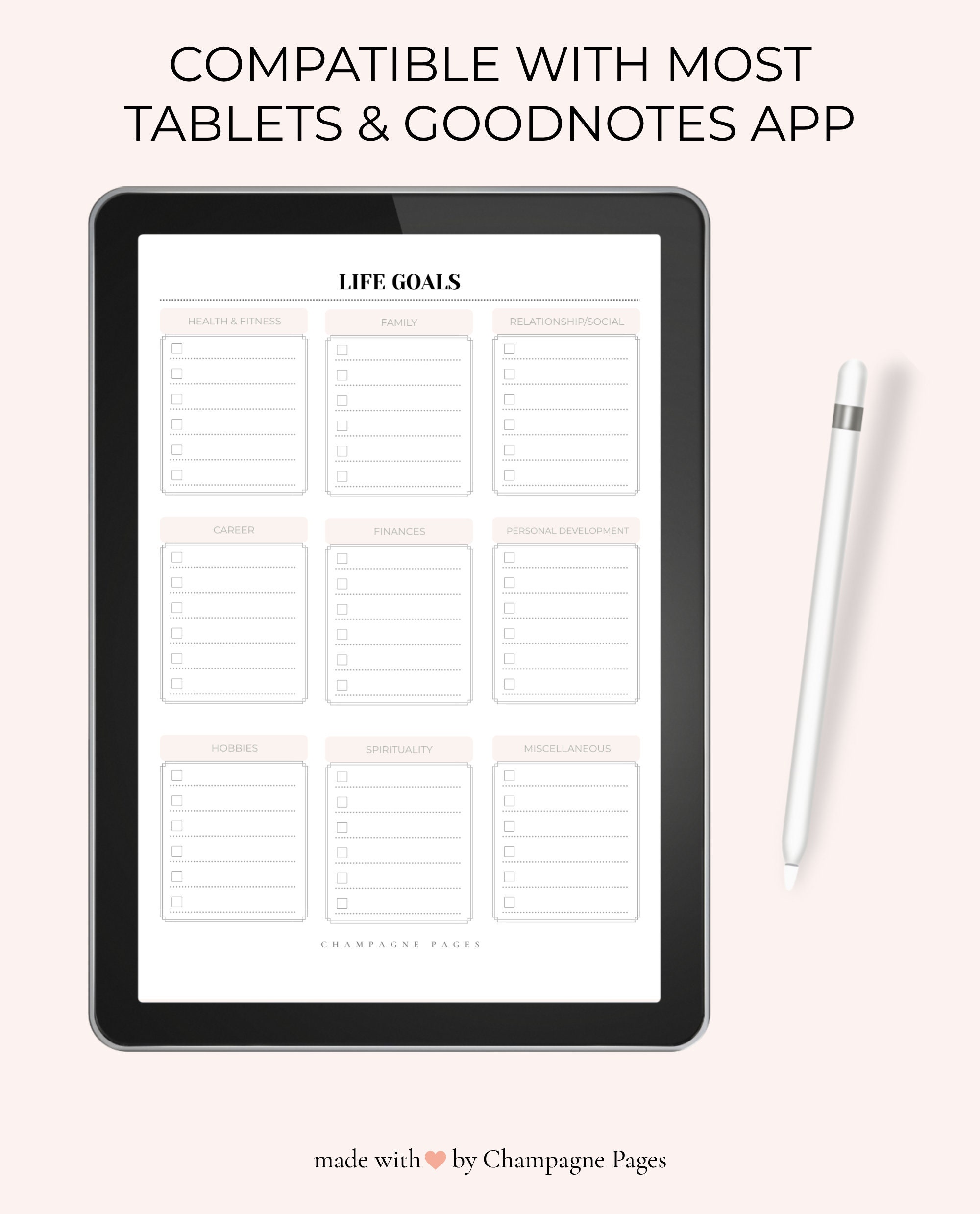 Life Goal Planner Bundle Printable PDF, Goal Setting Journal, Goal ...