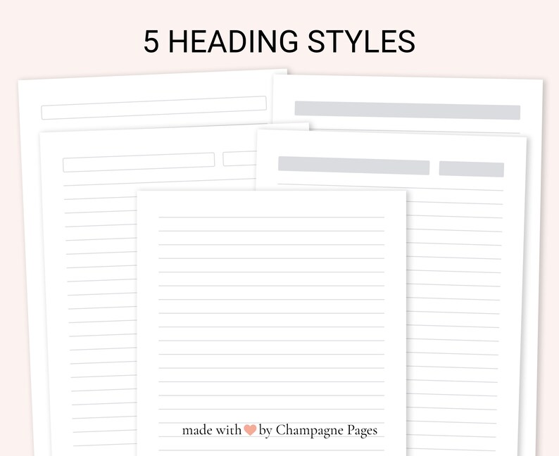 Printable Paper Templates College Ruled Medium Ruled, 7.1mm Spacing ...