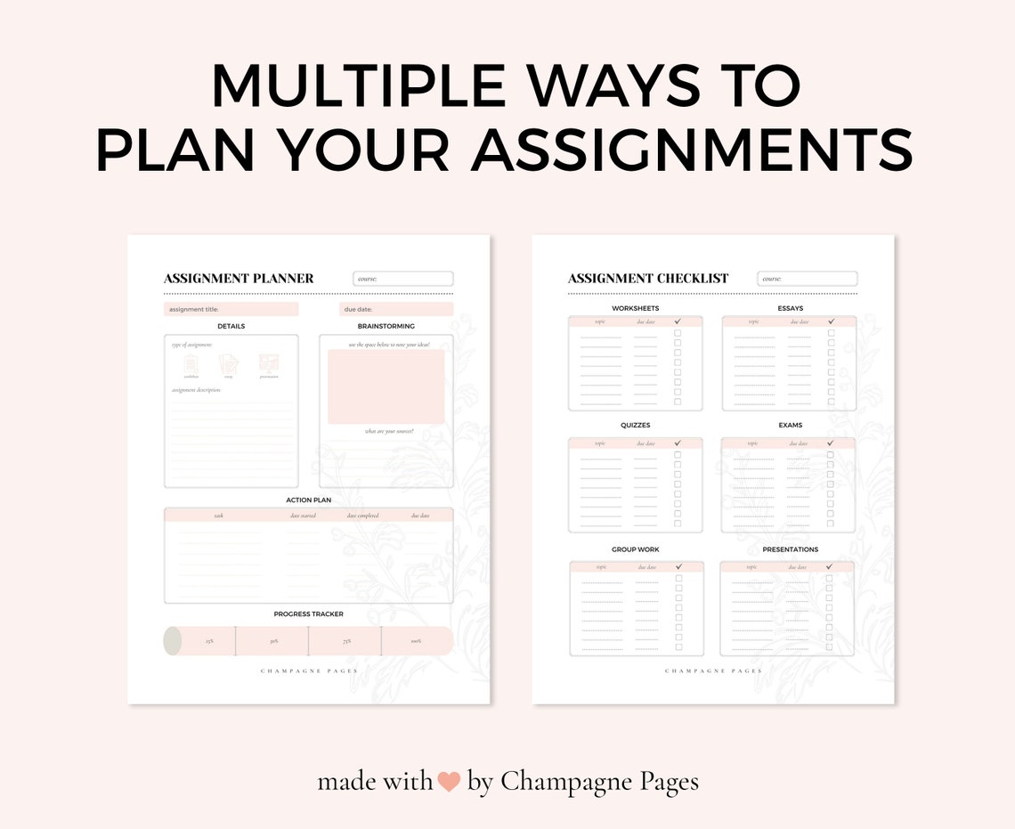 Student Digital Planner Study Planner Printable Goodnotes - Etsy