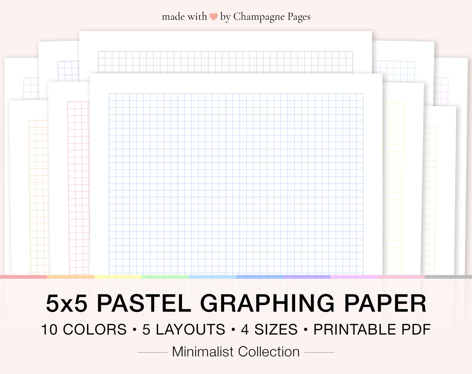 Printable Graphing Paper Templates (5x5) - 5 Squares per Inch Quad ...