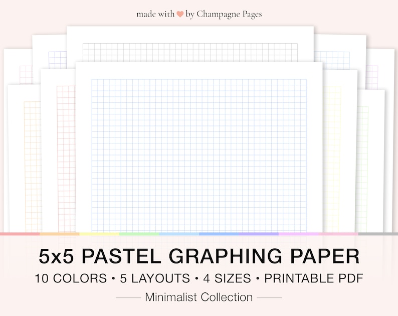 Printable Graphing Paper Templates (5x5) - 5 Squares per Inch Quad ...
