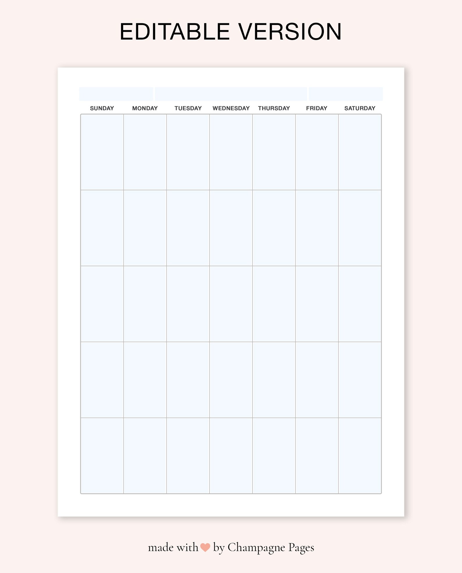 Minimalist Calendar Printable Bundle, Monthly Calendar PDF, Editable ...