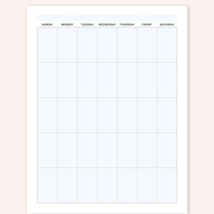 Minimalist Calendar Printable Bundle, Monthly Calendar PDF, Editable ...