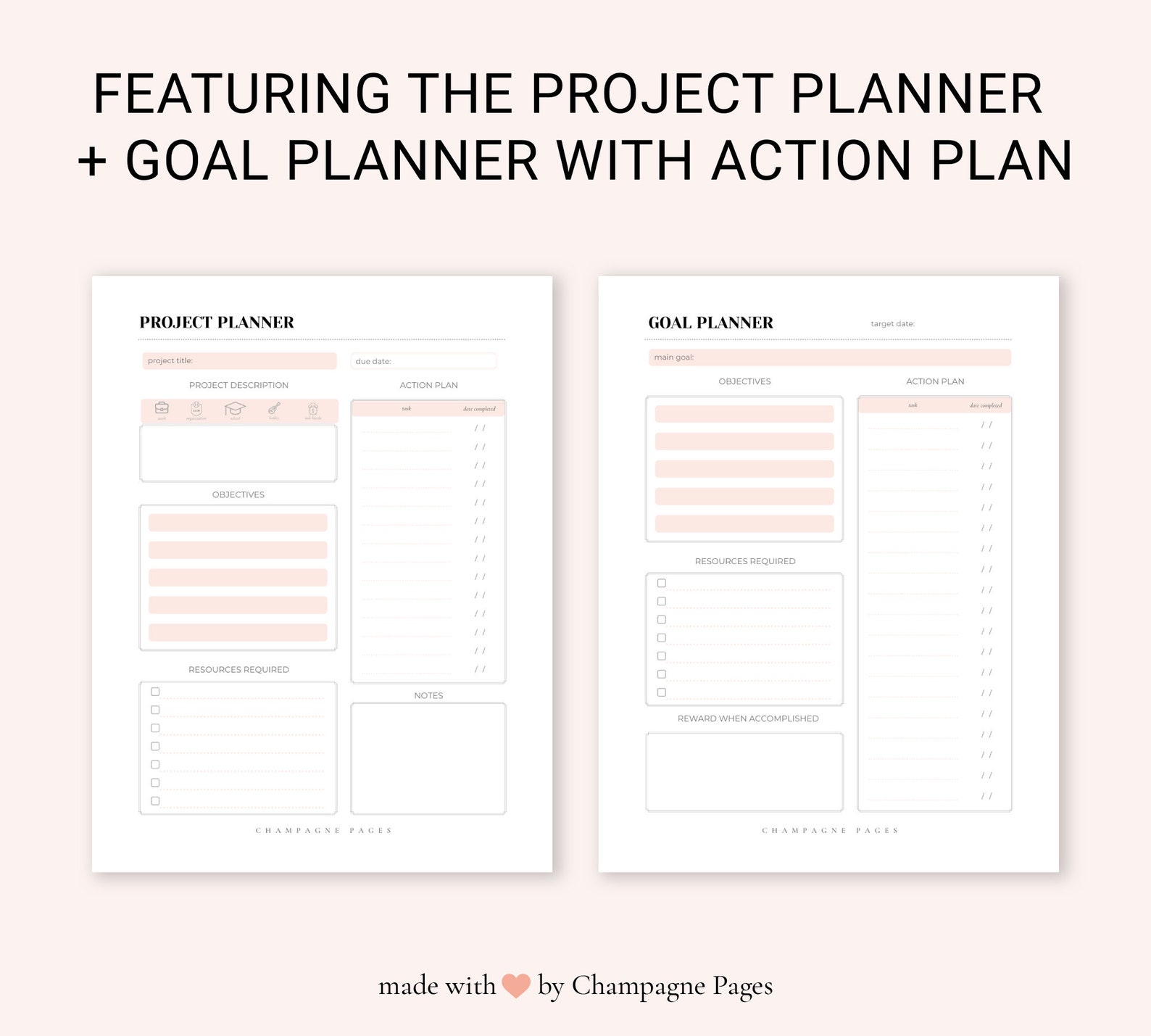 Productivity Planner Bundle, Productivity Tracker Pomodoro Tracker ...