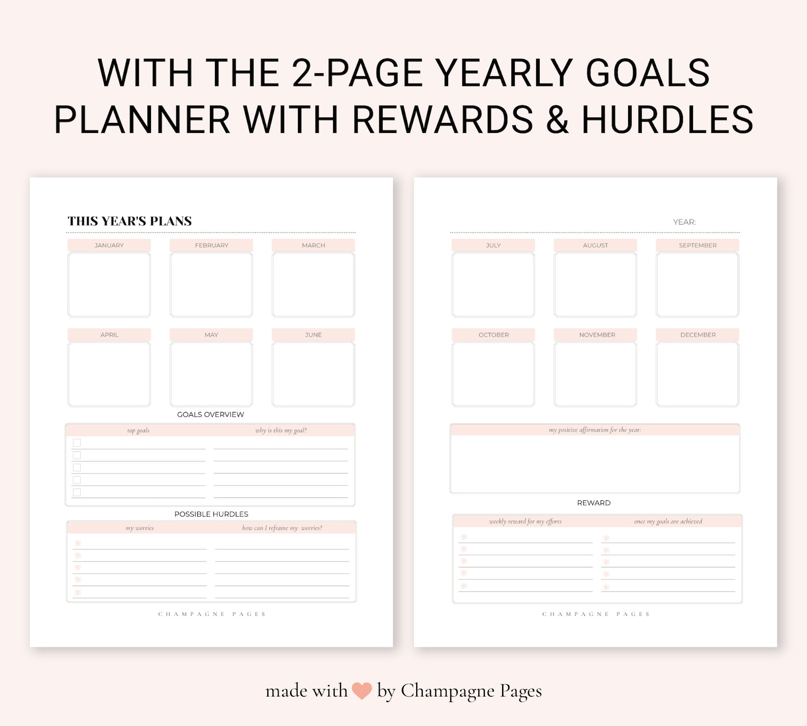 Life Goal Planner Bundle Printable PDF, Goal Setting Journal, Goal ...