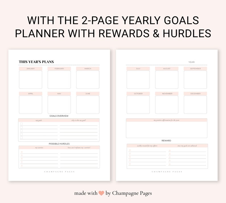 Life Goal Planner Bundle Printable PDF, Goal Setting Journal, Goal ...